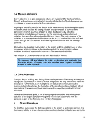 Strategic Master Plan Curacao Airport 2008-2012 | PDF