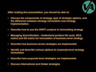 Strategy Formulation & Implementation | PPTX | Business Administration | Business