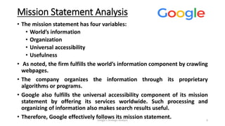 Strategic Analysis of Google | PPTX