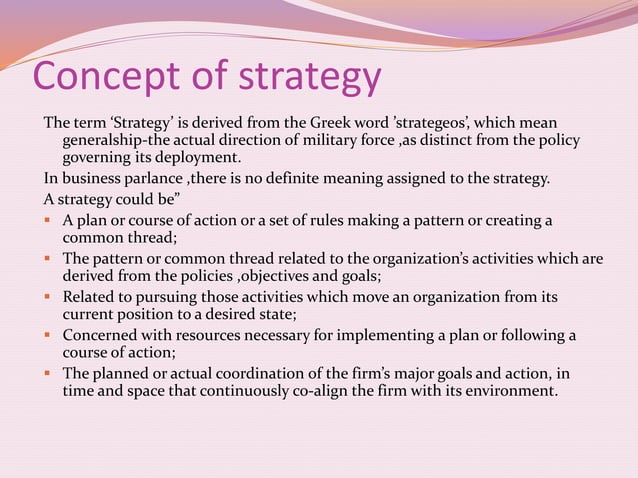 Strategic management Notes | PPTX | Business Administration | Business