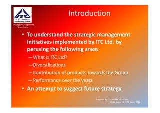 Strategy Management - ITC LTD | PDF