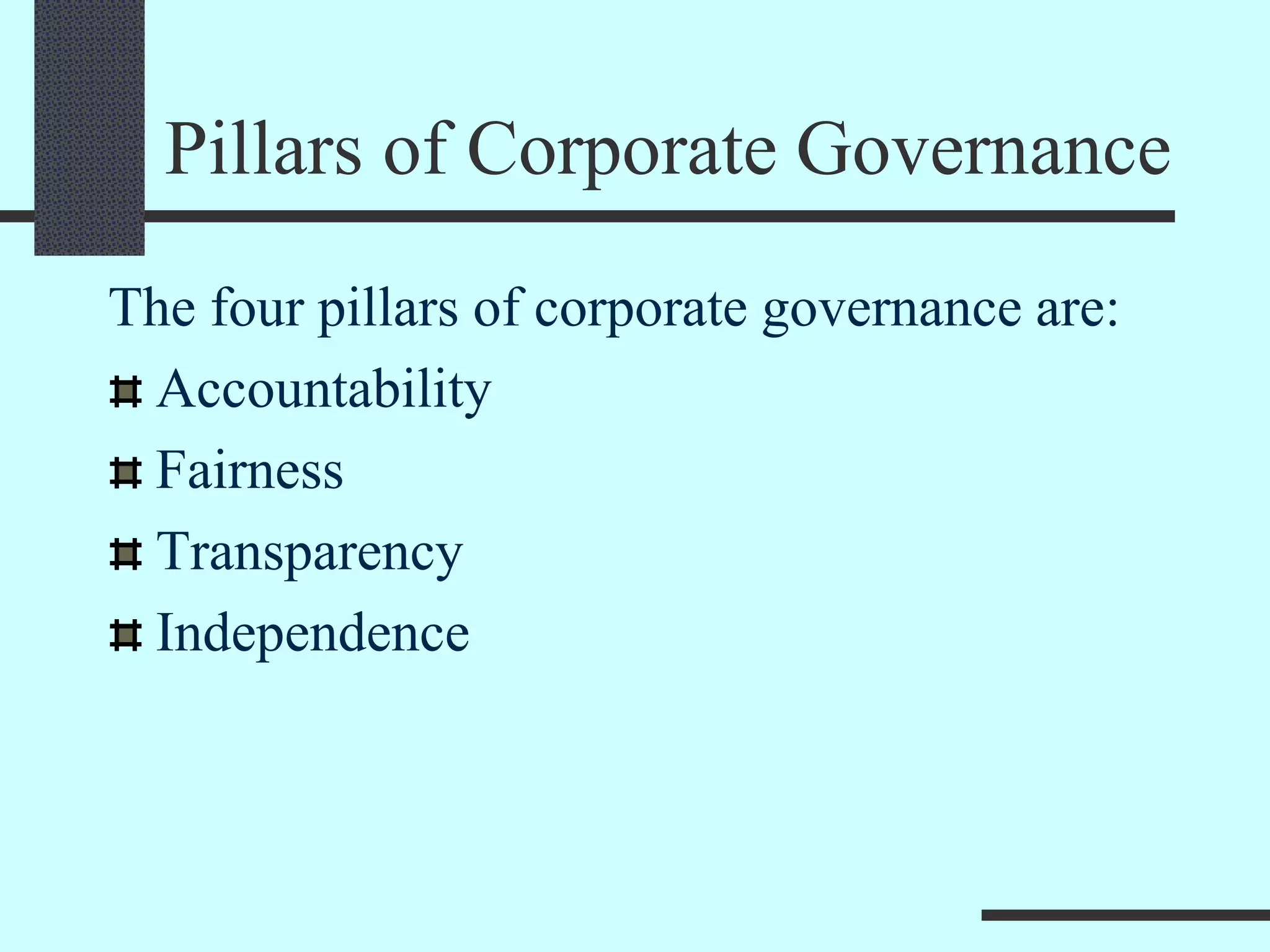 corporate governance and role in strategic management | PPTX