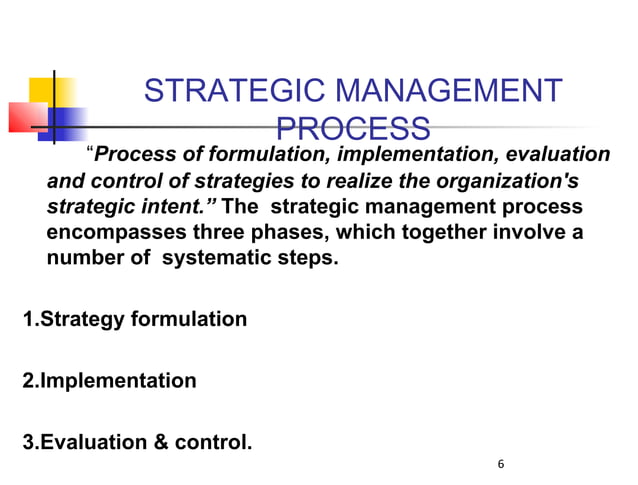 Strategic mgt process | PPT