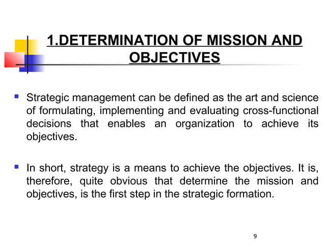 Strategic mgt process | PPT