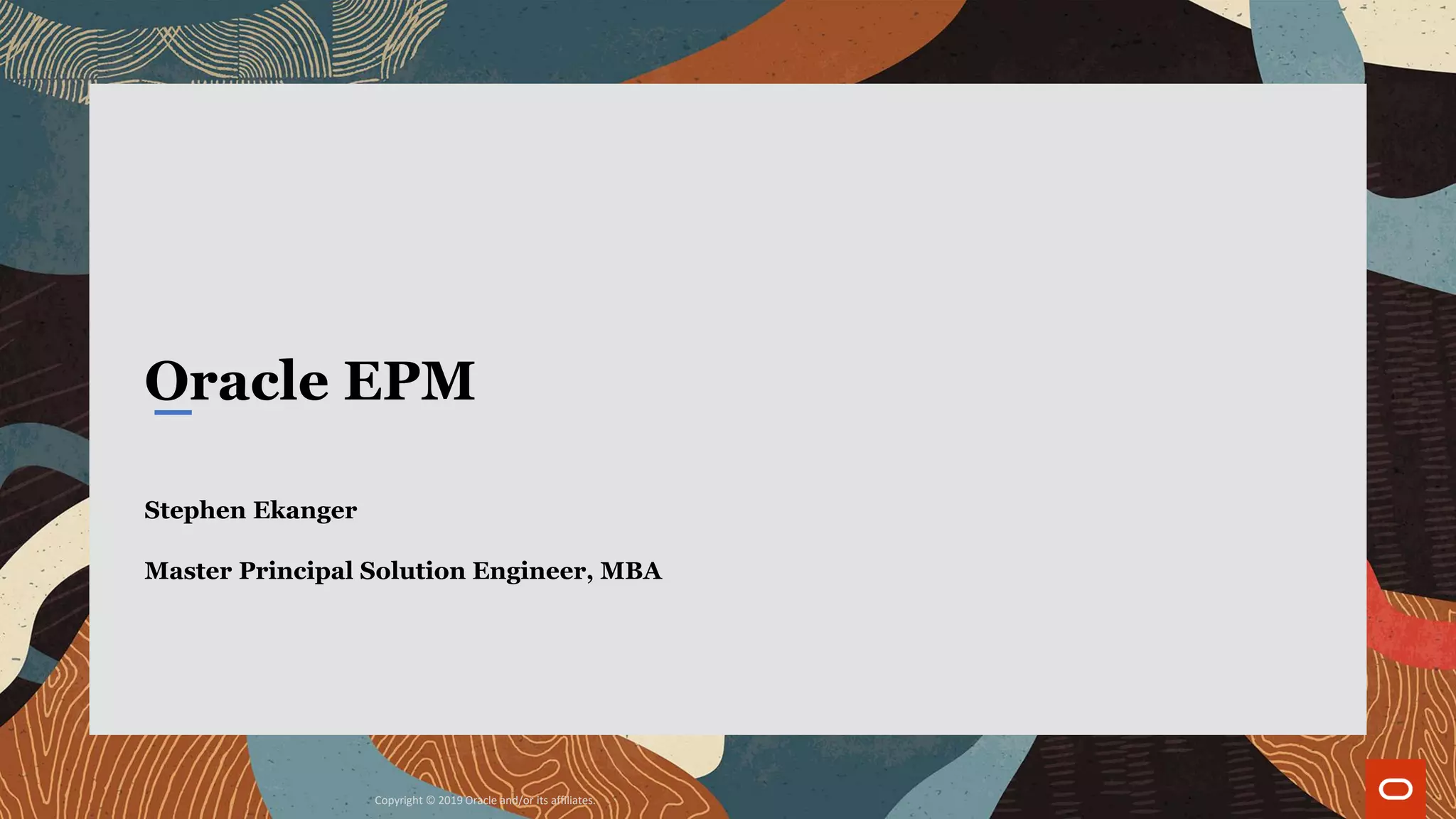 Oracle EPM Webinar | PPT