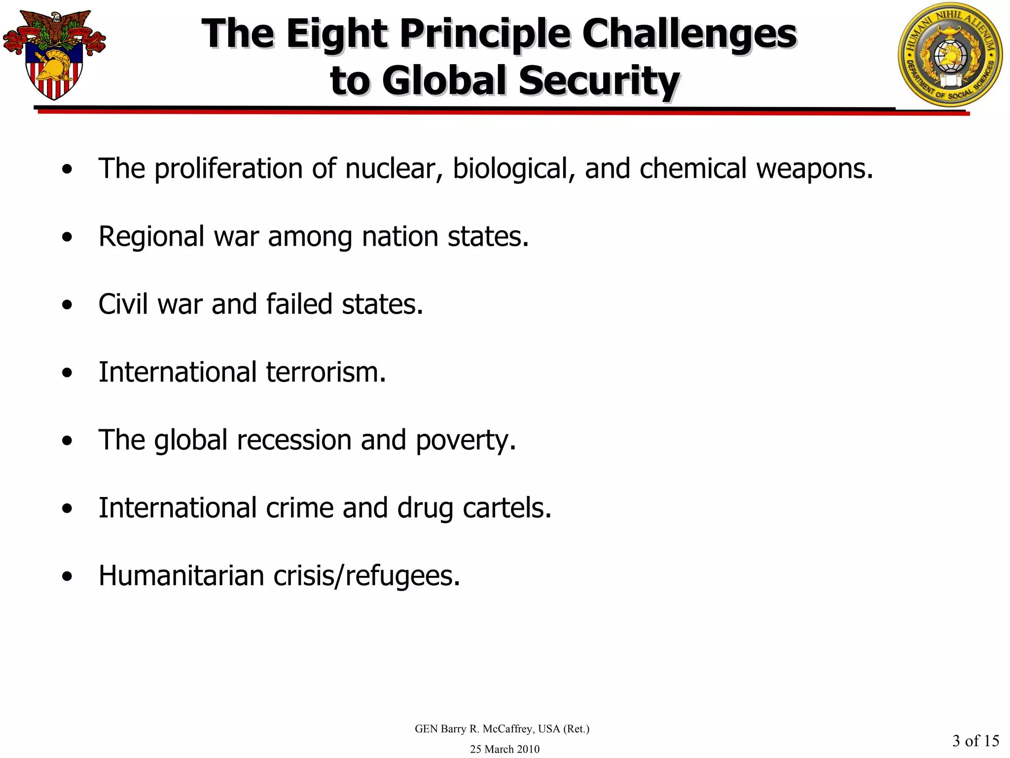 Strategic National Security Challenges | PPT