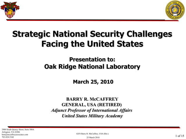 Strategic National Security Challenges | PPT