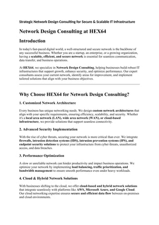 Strategic Network Design Consulting for Secure | PDF
