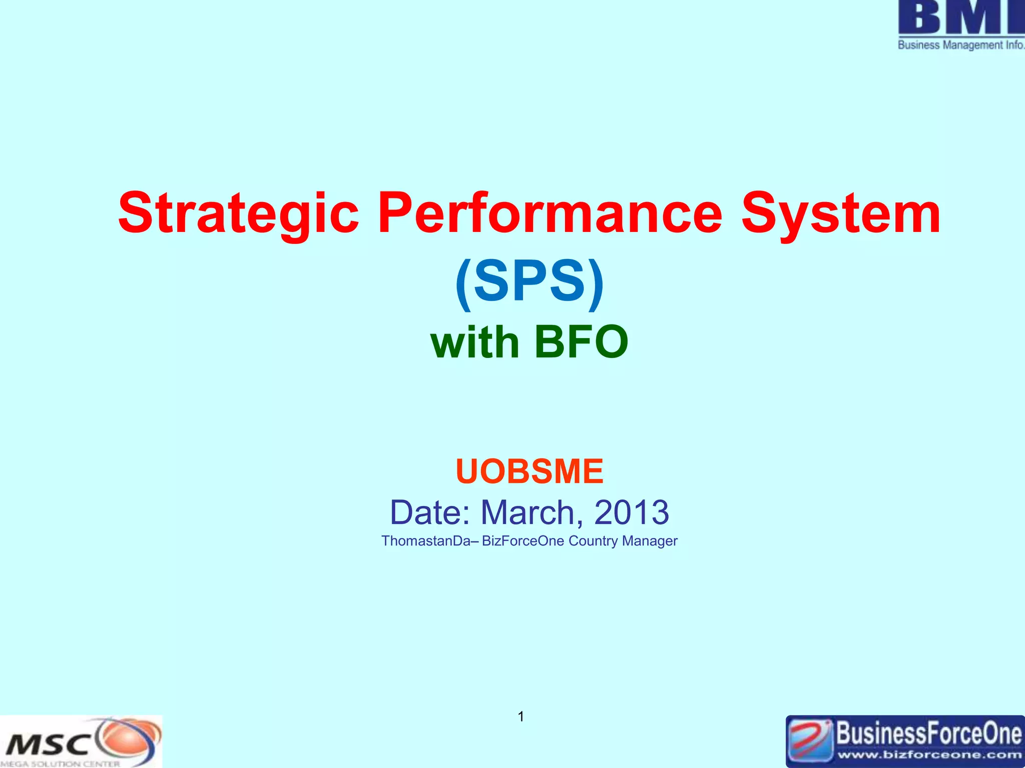 Strategic performance system v3 | PPTX