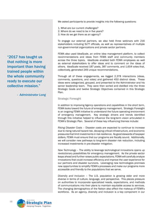 FEMA 2018-2022 Strategic Plan for private sector emergency preparedness ...