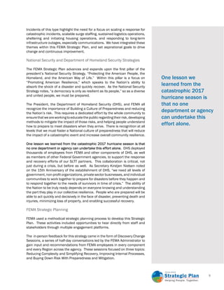 FEMA 2018-2022 Strategic Plan for private sector emergency preparedness ...