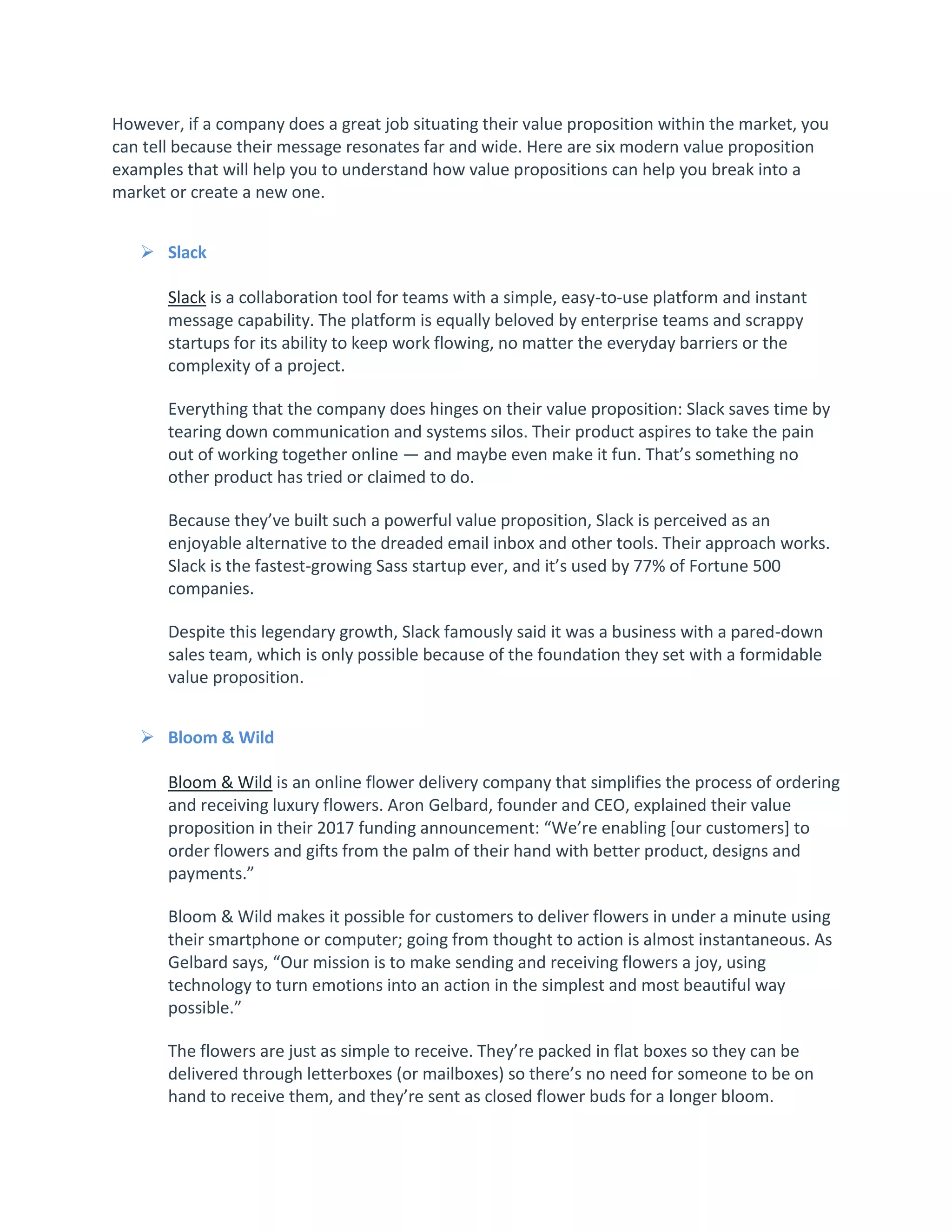 Strategic Plan & Business Models - Value Proposition | PDF
