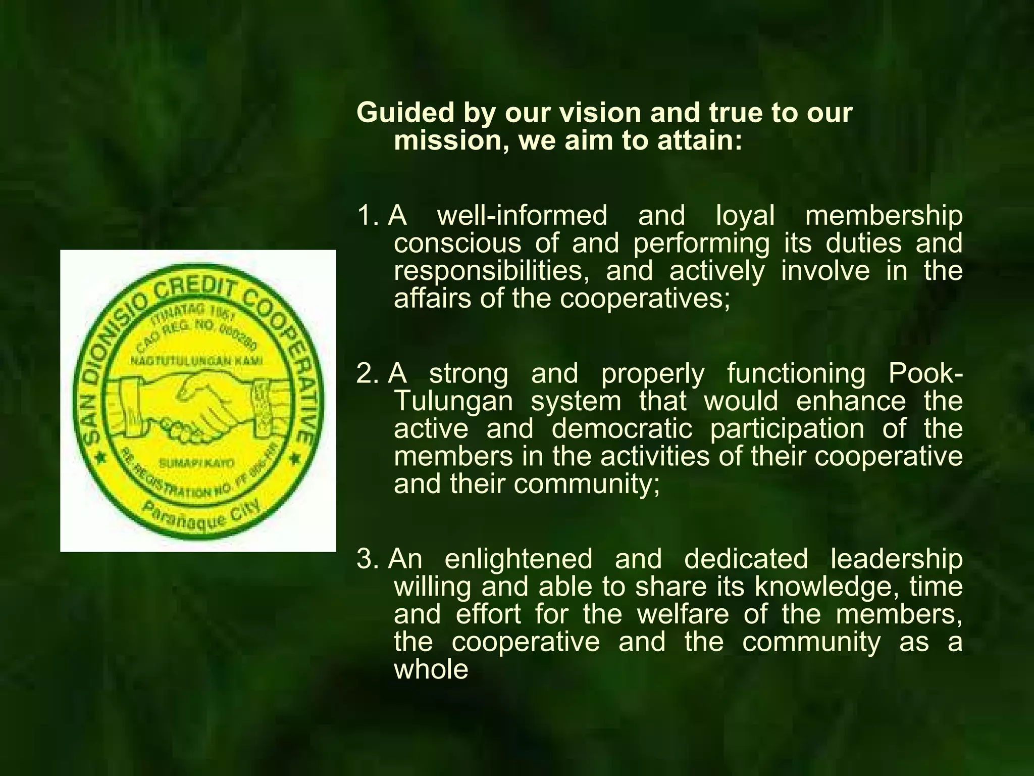 Strategic Plan Formulation for Cooperatives | PPT