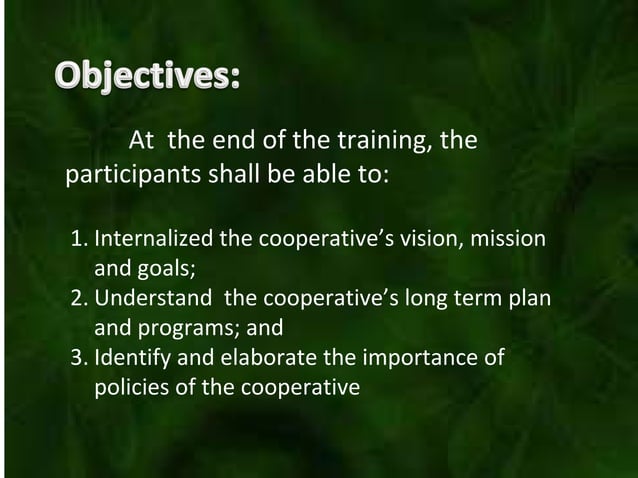 Strategic Plan Formulation for Cooperatives | PPT