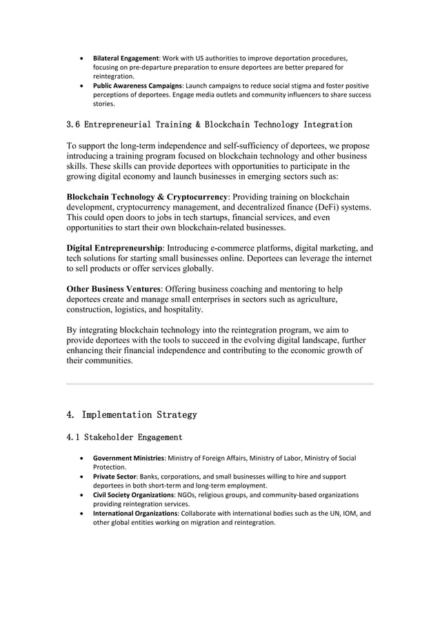 Strategic Plan for the Reintegration of Deportees from the USA 020225 ...