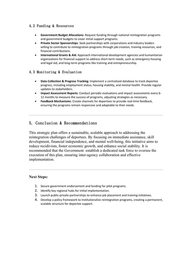 Strategic Plan for the Reintegration of Deportees from the USA 020225 ...