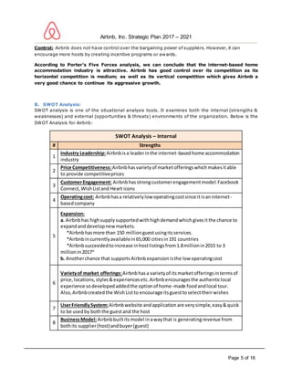 Strategic plan harvard business review casestudy airbnb company | DOCX