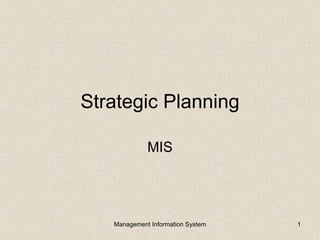 Strategic Planning | PPT