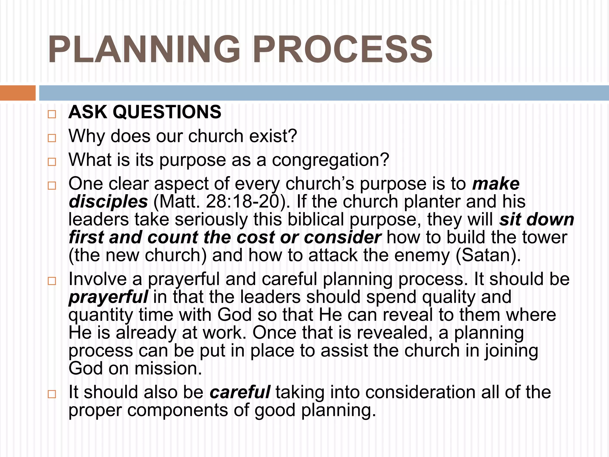 Strategic planning for churches | PPTX