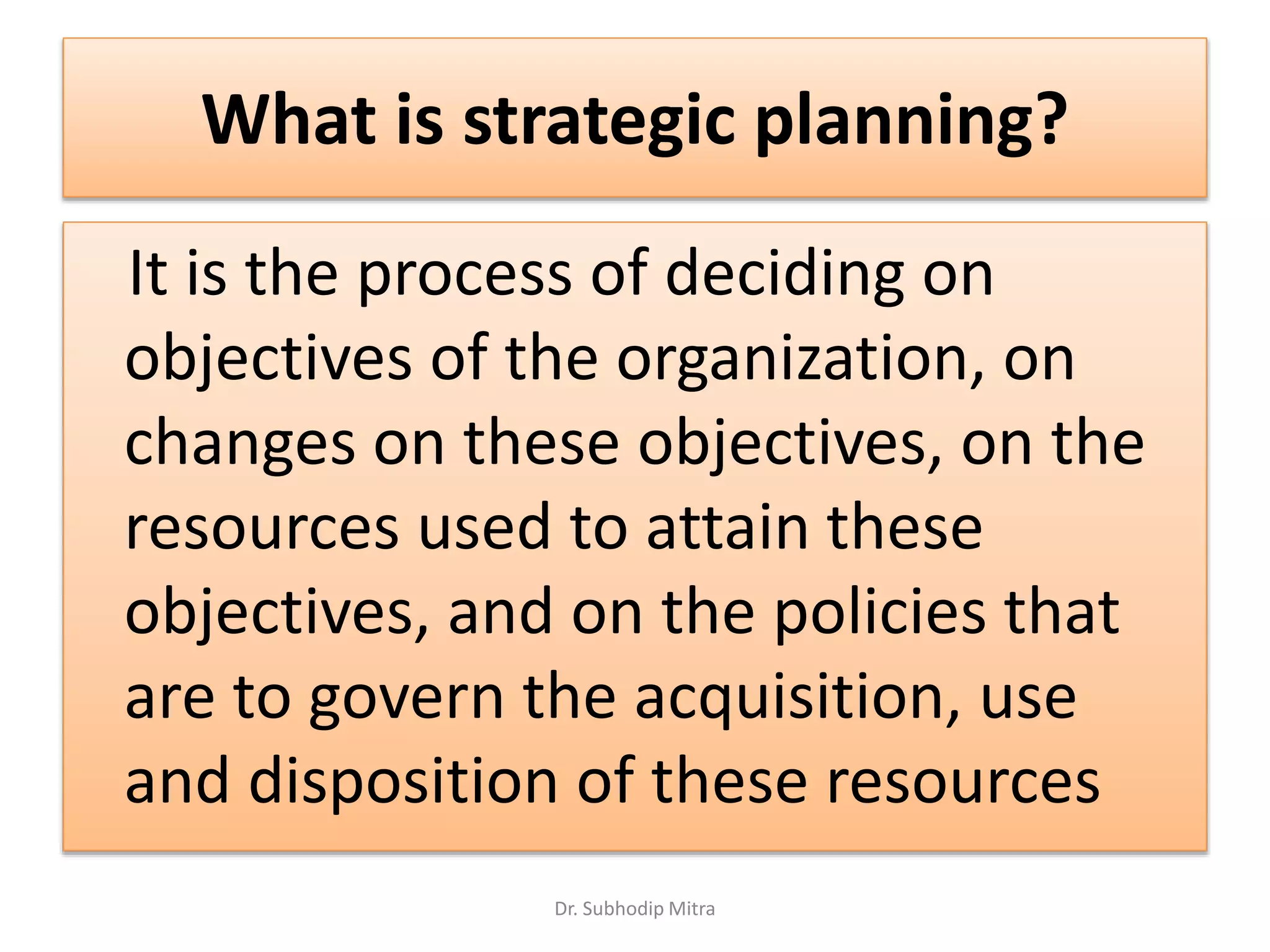 Strategic planning | PPTX