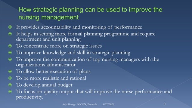 Strategic planning and Operational palns | PPT