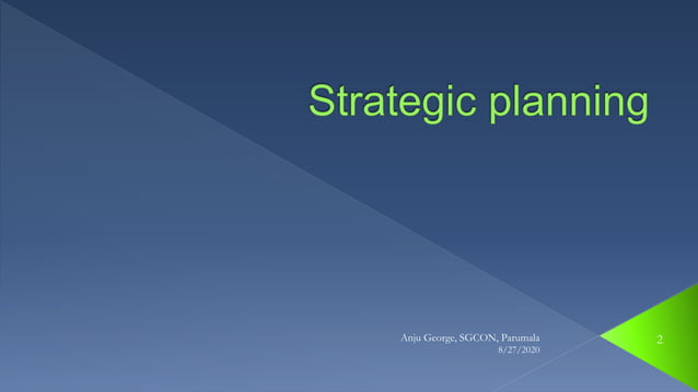 Strategic planning and Operational palns | PPT