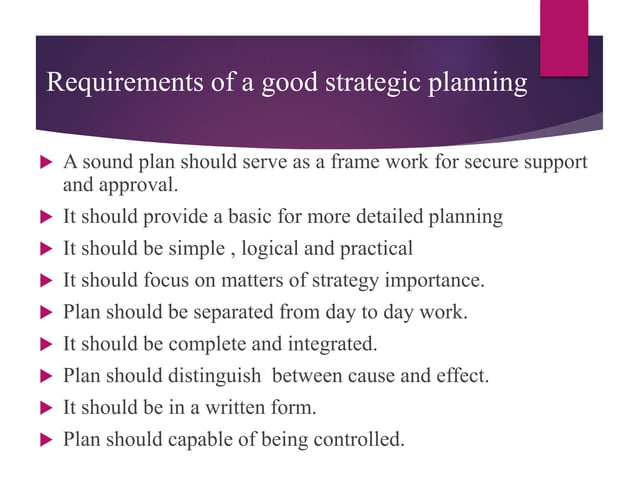 STRATEGIC PLANNING for nursing Management | PPTX