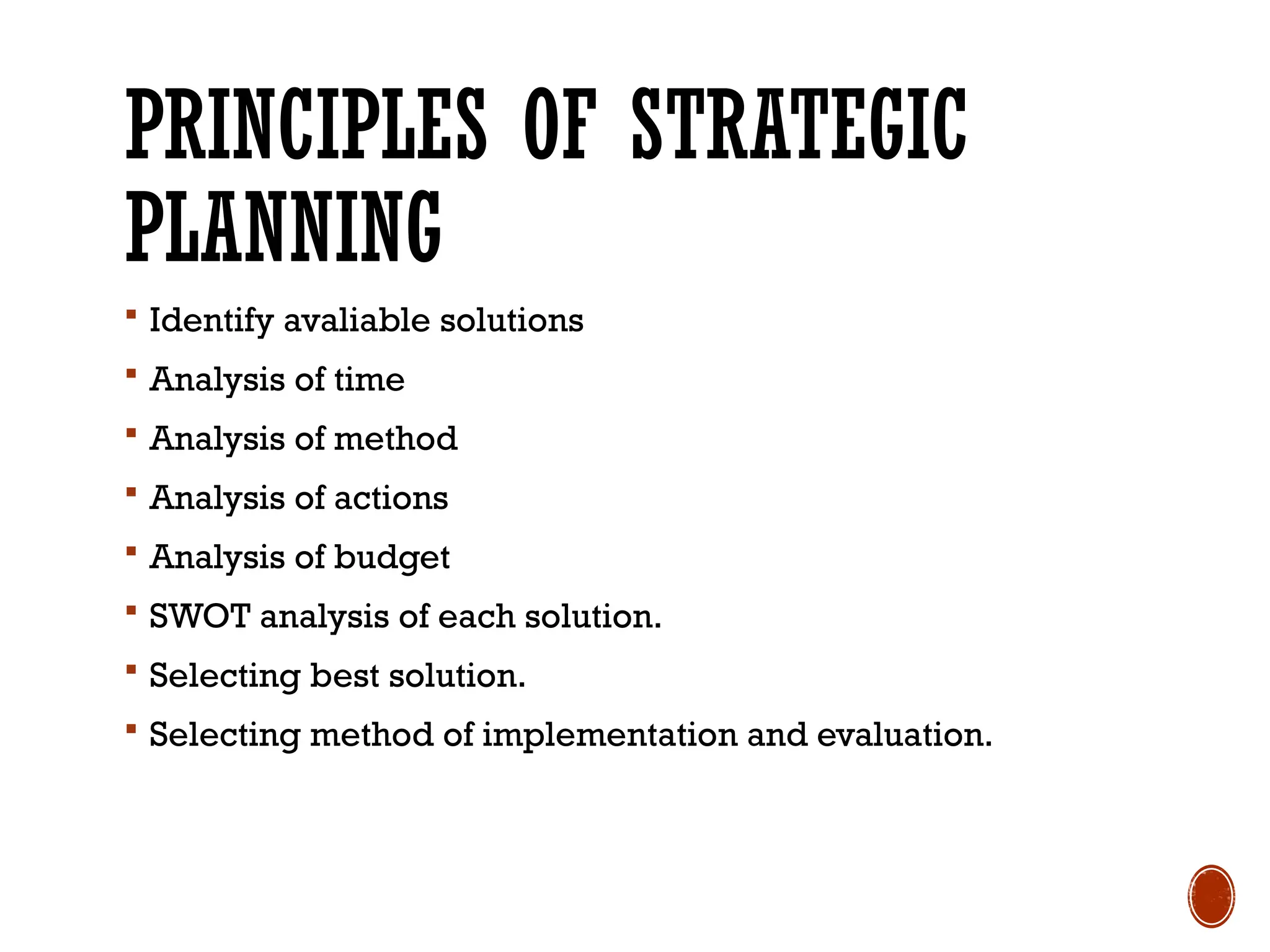 Strategic Planning, Defination, Principles and Process.pptx