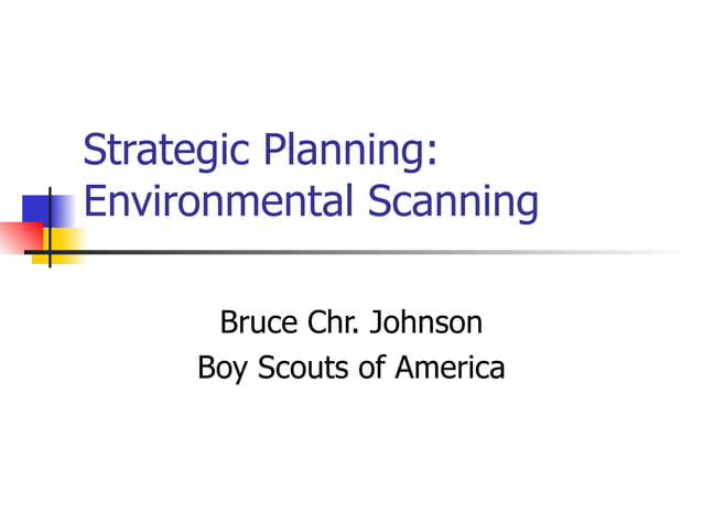Strategic planning environmental-scanning | PPT