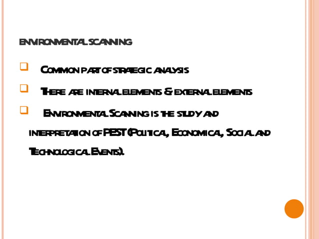 Strategic planning environmental-scanning | PPT | Business | Business ...