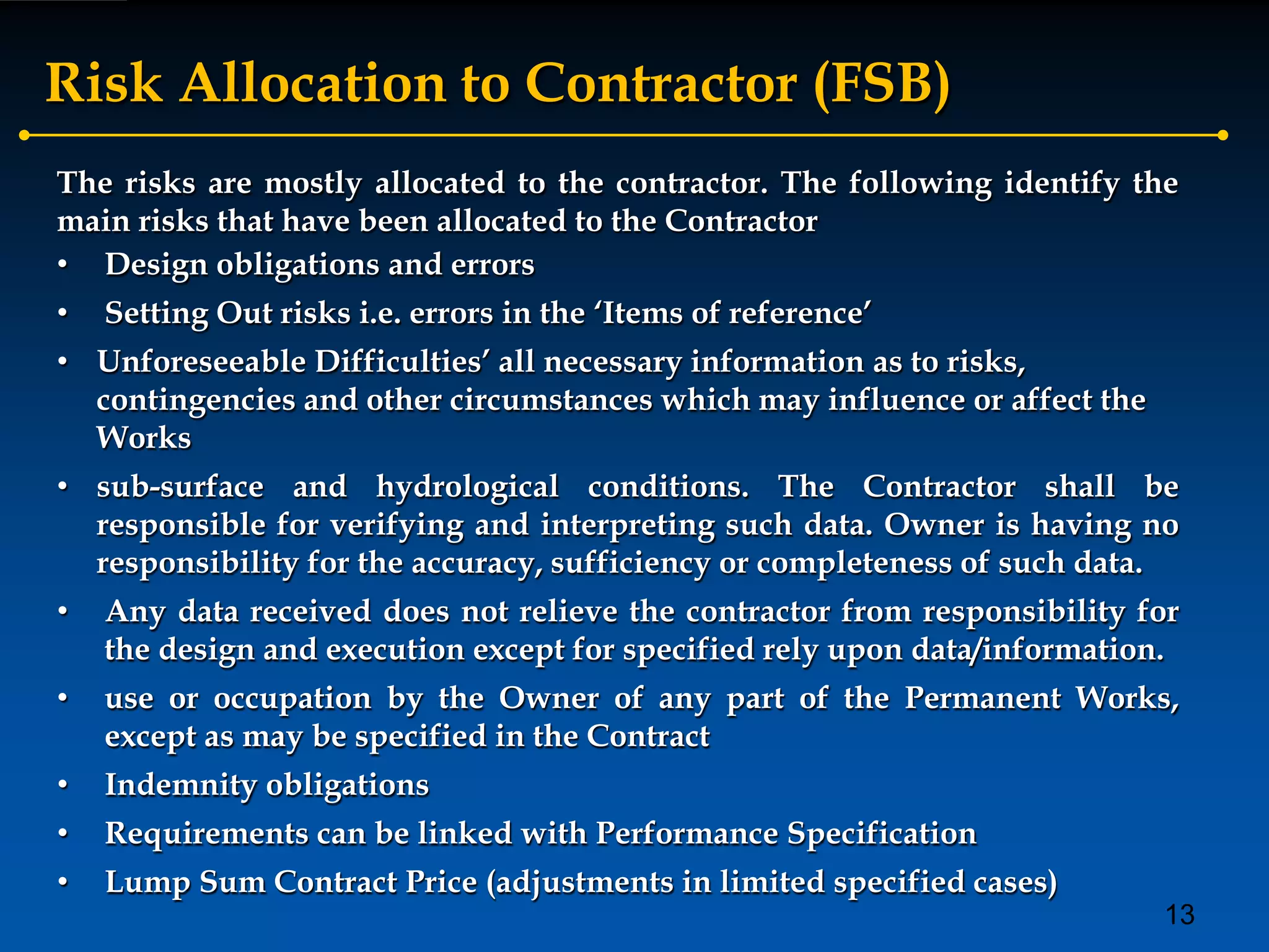 Strategic Planning : the best way to manage EPC Contract Risks | PDF