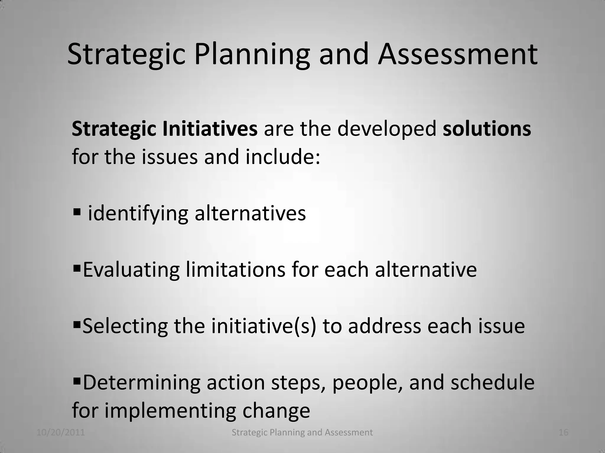 Strategic planning and assessment | PPTX