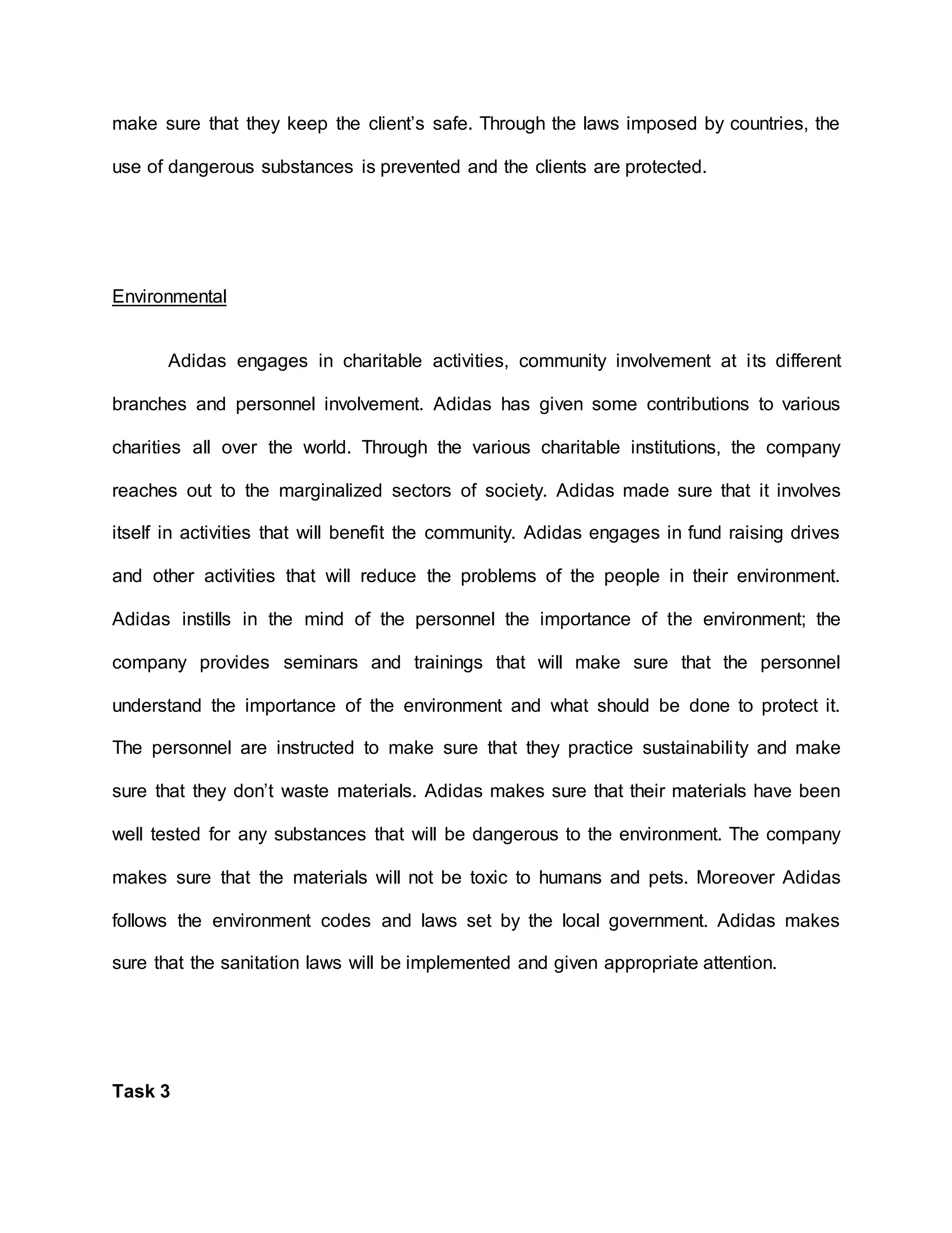 Strategic planning and implementation for adidas | DOCX