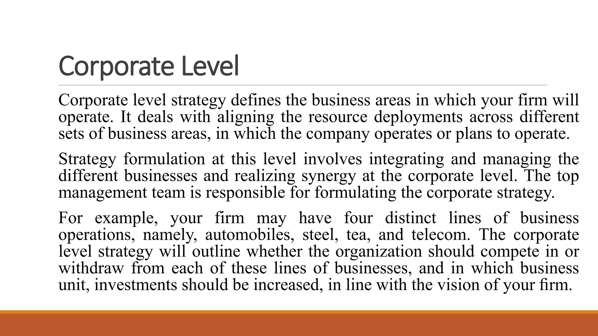 Strategic Planning and Levels of Strategy | PDF