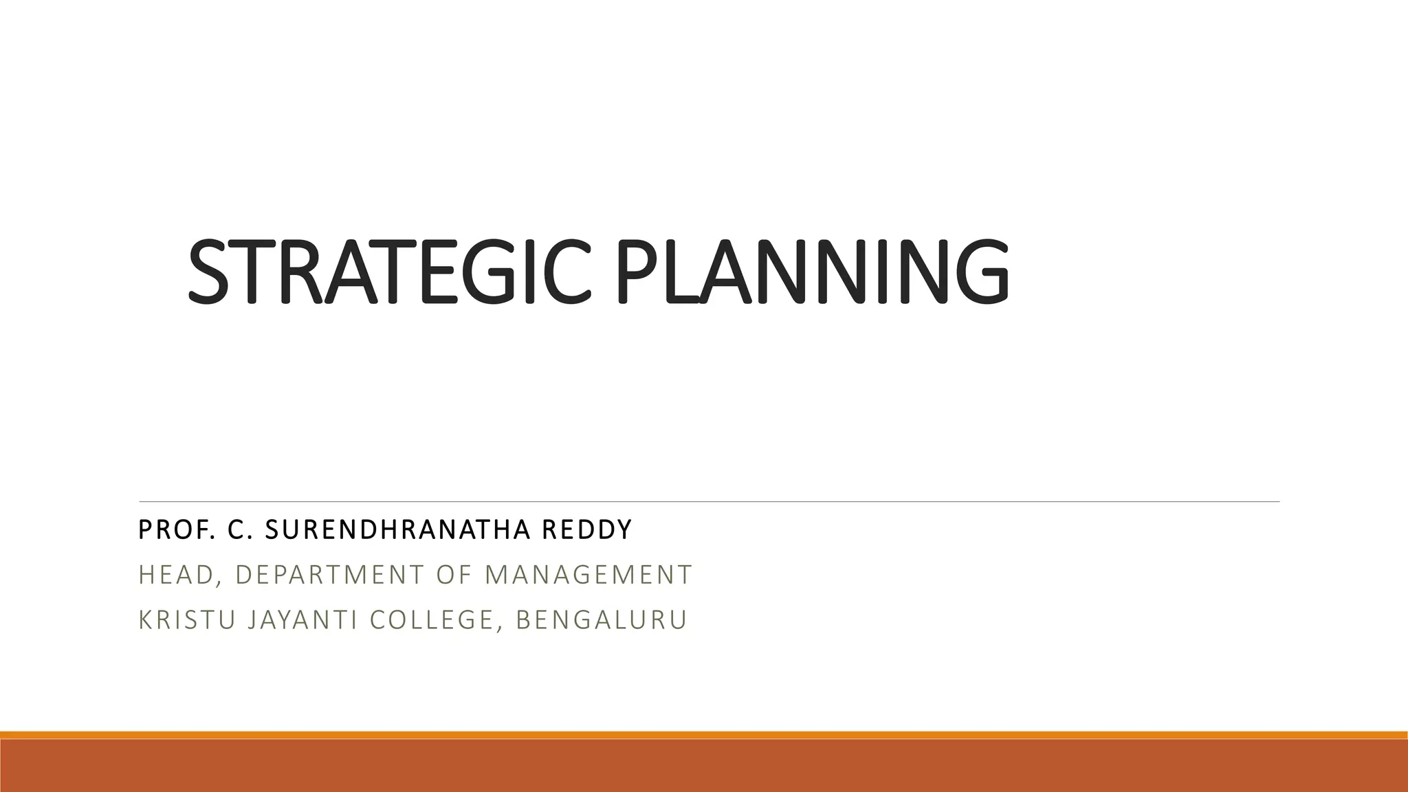 Strategic Planning and Levels of Strategy | PPT