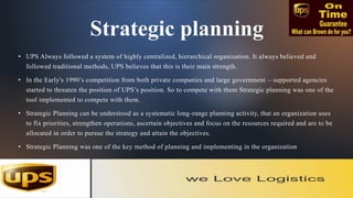 Ups Case Study | PPTX
