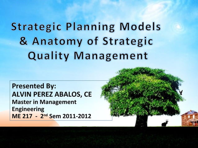 Anatomy of Strategic Quality Managment | PPT