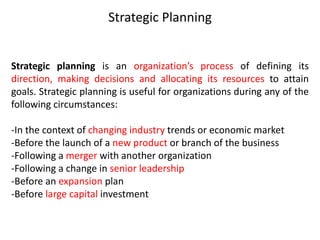 Swot Analysis Strategic Planning Process