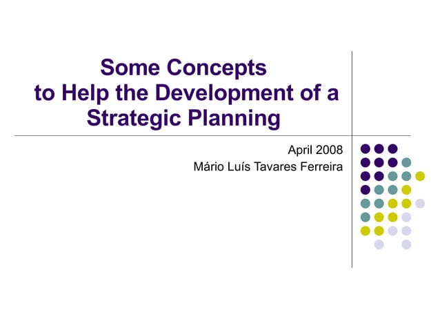 Strategic Planning Concepts | PPT