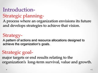Strategic planning and its implementation. | PPTX