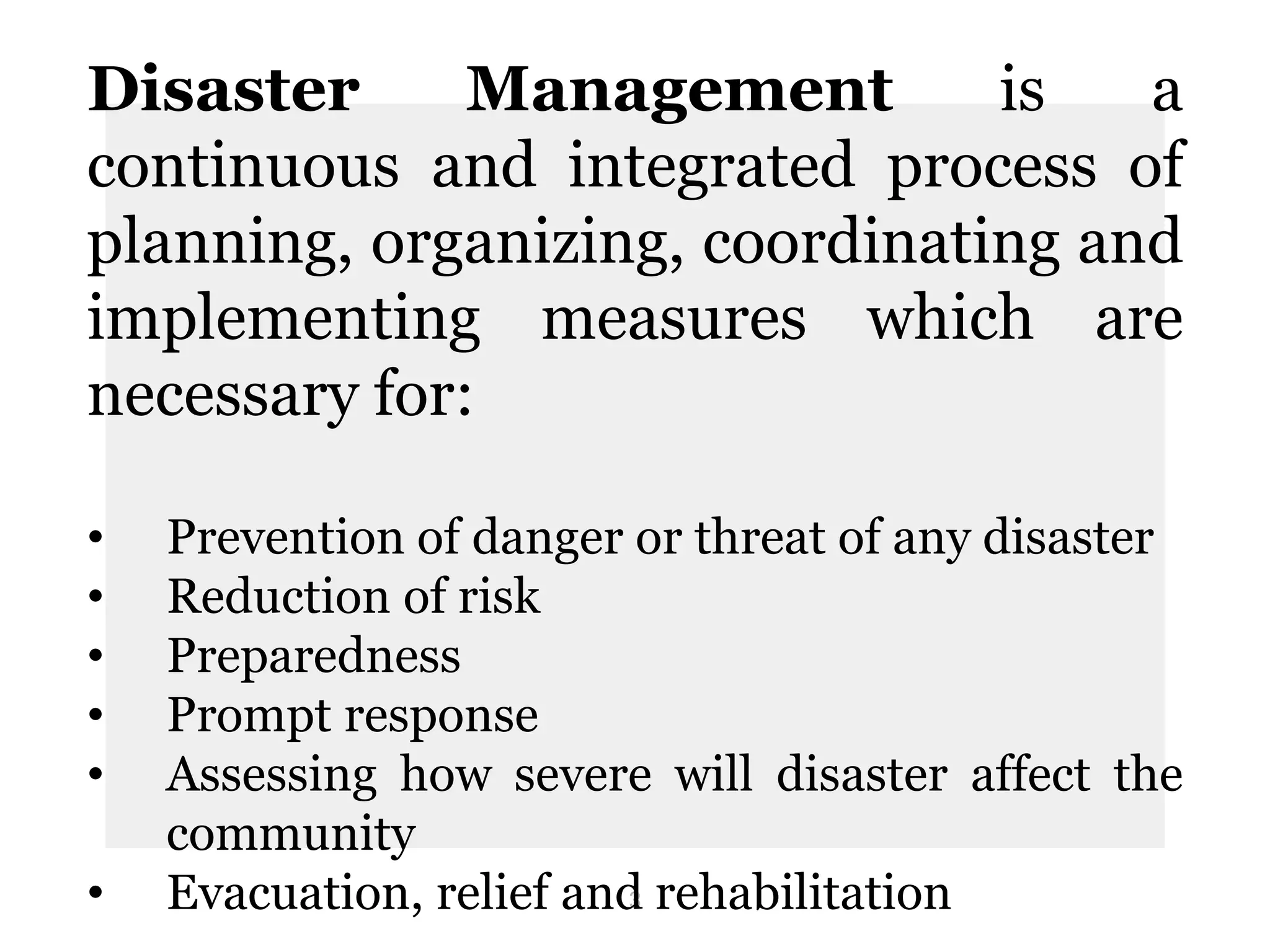 Strategic planning for disaster management | PPTX