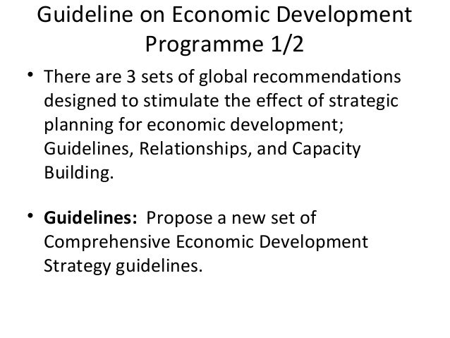Strategic planning for economic development