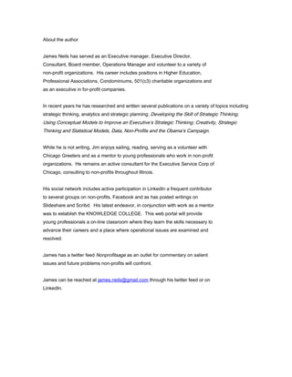 Strategic Planning for Non-profits A Worthwhile Endeavor or A Waste of ...