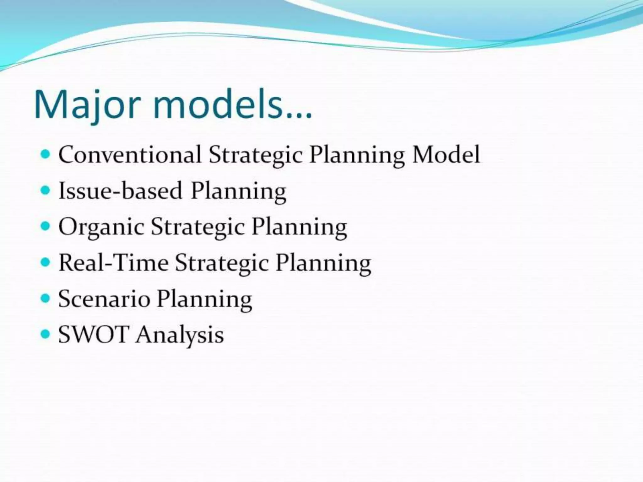 Strategic planning models - Management Information Systems | PPTX