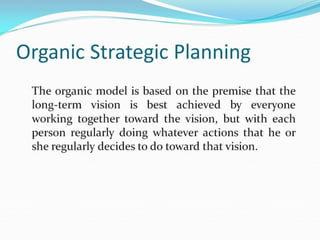 Strategic planning models - Management Information Systems | PPT