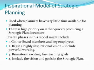 Strategic planning models - Management Information Systems | PPT