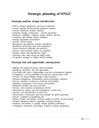 Strategic planning of ongc... | DOCX