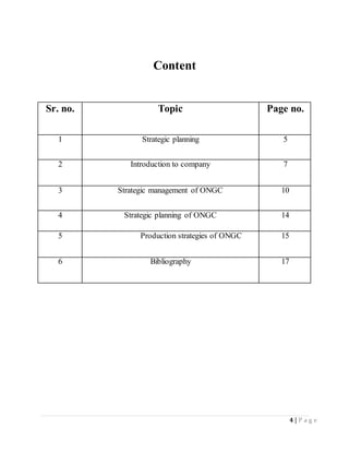 Strategic planning of ongc... | DOCX