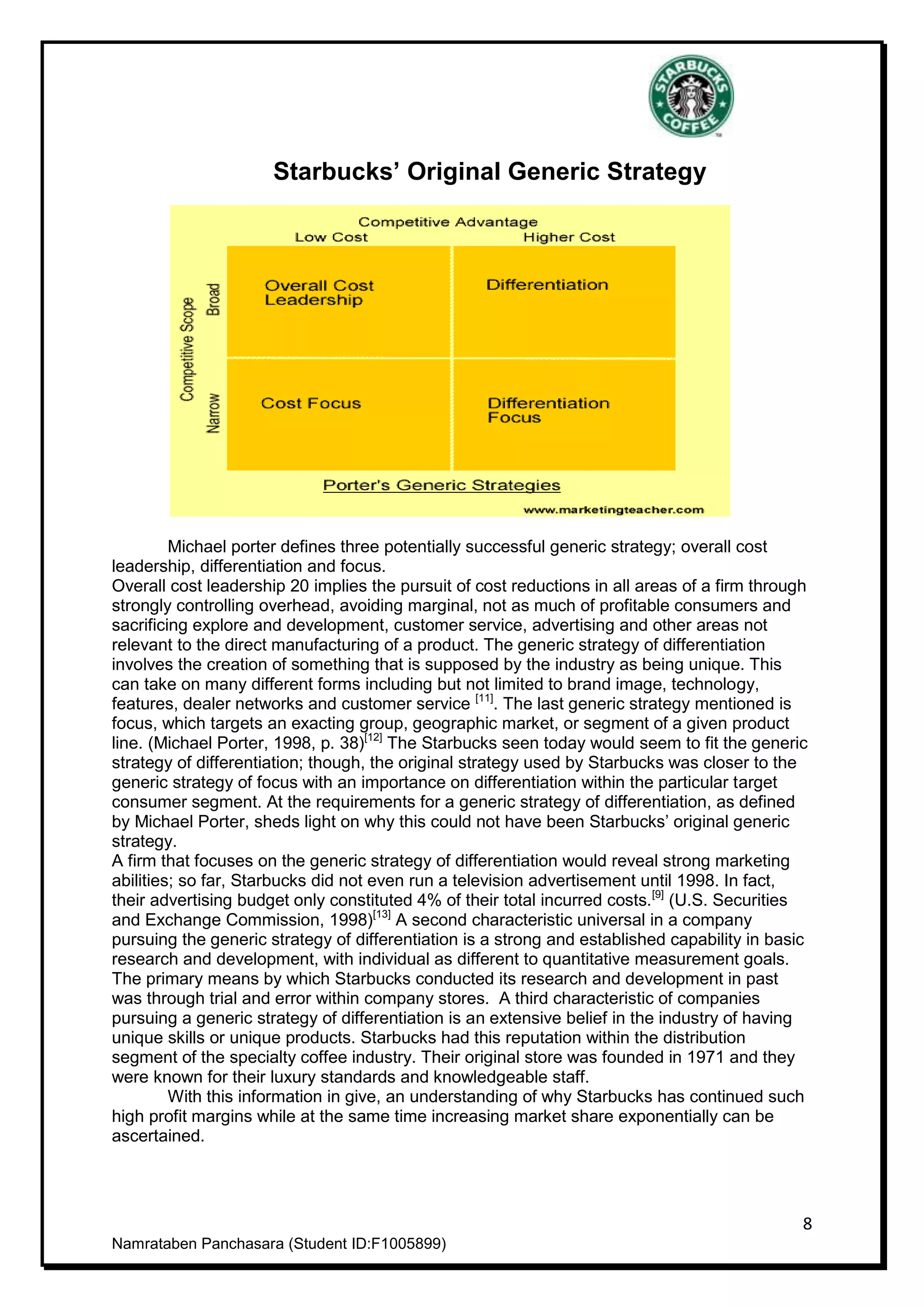Strategic planning of starbucks | DOCX