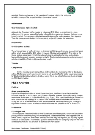 Strategic planning of starbucks | DOCX